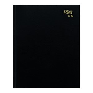LETTS of London 10Y for Year 2022 Principal Desk Day to Page Journal, Black, Quarto Size (Y) - 10 1/4" X 8/1/4", C10YBK-22