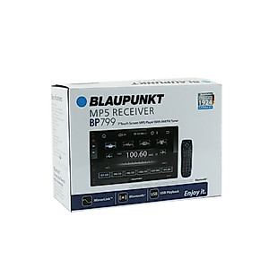 Blaupunkt Compatible with Apple CarPlay and Android Auto Car Stereo Denver BPA799PLAY Receiver with 6.8" Touch Screen Display AM/FM/BT/USB/AUX