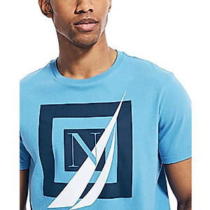 Nautica Men's Short Sleeve 100% Cotton Nautical Series Graphic Tee, Regatta, XX-Large