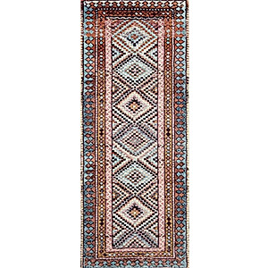Loloi II Fiona Collection B20345 Coral/Blue, Contemporary 2'-0" x 5'-0" Accent Rug