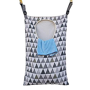 Amlrt Door Wall Hanging Laundry Hamper with Stainless Steel Hooks