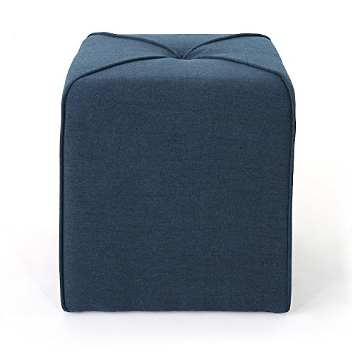 Christopher Knight Home Kenyon Fabric Square Ottoman, Navy Blue 16.5 x 16.5 inch