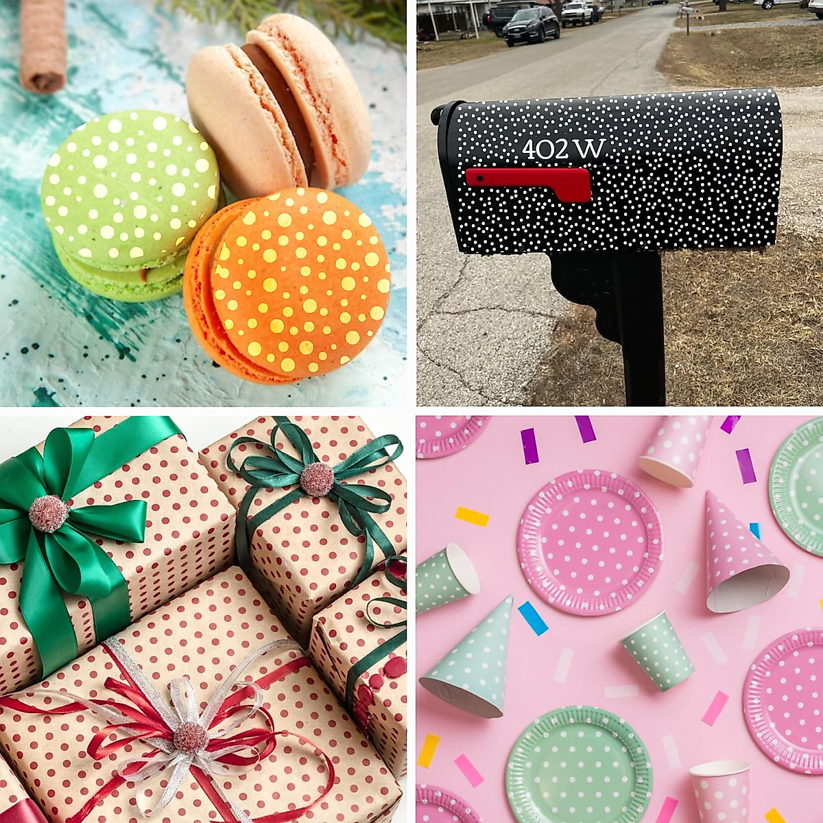 16 Pieces Circle Stencil Bubble Geometric Craft Stencil Polka Dot Stencils Mixed Media Circle Stencils for Painting on DIY Card Making Scrapbook Paper Fabric Pillows (16 Dot)