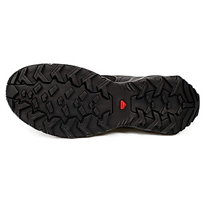 Salomon X Raise Hiking Shoes for Men, Black/Grape Leaf/Phantom, 12