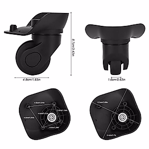 RiToEasysports 1 Pair Replacement Luggage Wheels Suitcase Wheels for Suitcase Parts