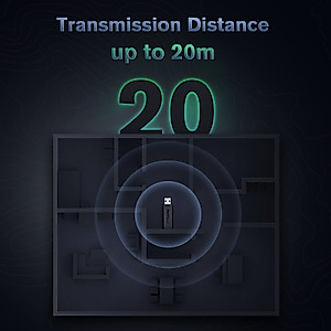 GTRACING Bluetooth USB Adapter Transmitter V5.1 Wireless Dual Link Dongle for PC, Laptop, PS4, Switch Connects Bluetooth Speakers, Bluetooth Gaming Chair, GT Lynck2