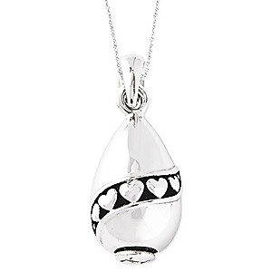 IceCarats 925 Sterling Silver Vintage Tear of Love Ash Holder 18 inch Chain Urn Necklace for Ashes Cremation Jewelry
