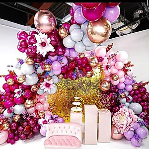 Gold Backdrop Shimmer Wall Backdrop Sequin Backdrop Pack of 24 Party Backdrop for Bridal Shower Birthday Decorations Bachelorette Party Supplies