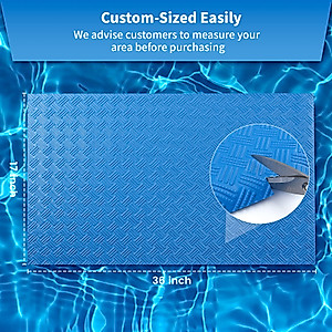 Pool Ladder Mat, Pool Liner Protective Ladder Pad, Pool Ladder Mat for Above Ground Pools, Non-Slip Pool Mats for Pool Bottom/Deck/Stairs/Step/Floor, Swimming Pool Accessories, 36 X 17 inch
