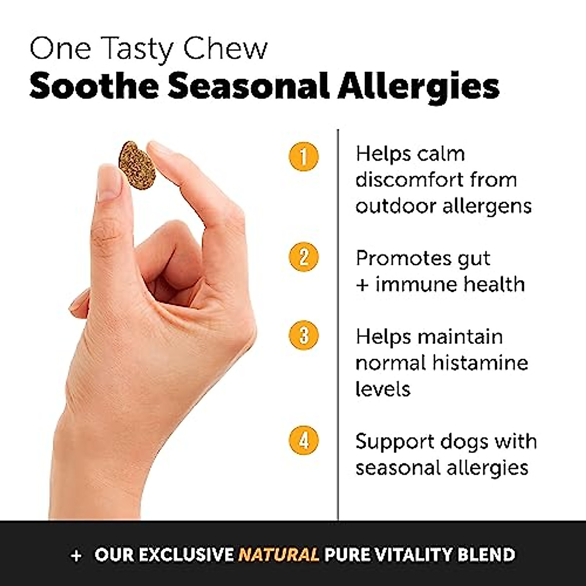 Pet Honesty Dog Allergy Relief Immunity - Probiotics for Dogs, Seasonal Allergies, Skin and Coat Supplement, Dog Allergy Chews, Intermittent Itchiness, Allergy Support Supplement - Salmon (90 Ct)