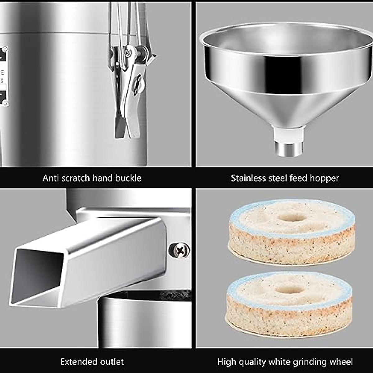 33lb/h Peanut Butter Maker Machine,Nut Butter Machine, Sesame Sauce Grinder,2850rpm Home/Commercial Use for Peanut Sesame,etc.1100W