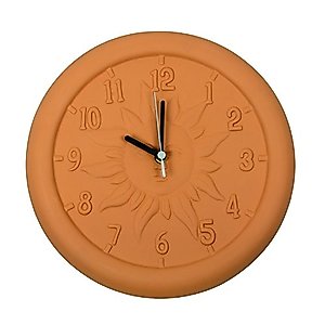 Poolmaster 52550 Indoor or Outdoor 12-Inch Terra Cotta Clock