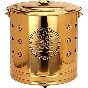 LUCKSHINE Portable Burning Barrel, Garden Incinerator, Small Stainless Steel Burner for Burning Trash, Paper, Leaves
