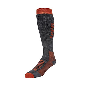 Simms Men's Merino Wool Thermal Midweight OTC Sock, Medium, Carbon