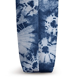 Indigo Blue Ikat Shibori Pattern Hippie Boho Tie Dye Tote Bag