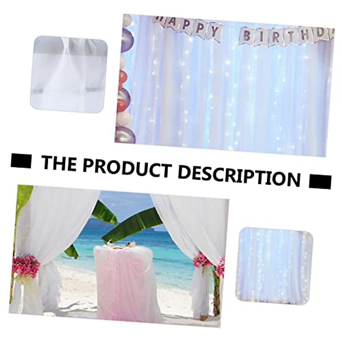 Garneck 2pcs Chiffon Backdrop Curtain White Decor Wedding Dresses for Bride White Wedding Dresses for Bride Arch for Wedding Ceremony Engagement Wedding Sheer Curtains Chiffon Drapery Veil