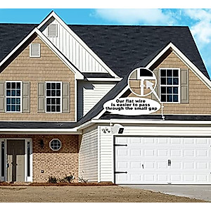 DIANMU 2 Pack 26FT Flat Power Extension Cable for Wyze Cam v3, WyzeCam Outdoor, Blink Outdoor, YI Dome Home Camera, Eufy, Simplisafe, Nest Cam, Arlo Essential, Durable Charging Cable for Security Cam