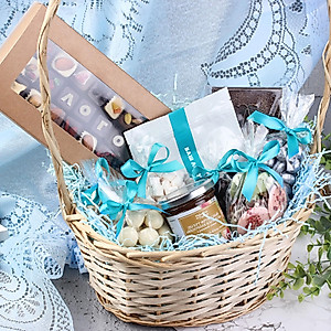 ZEBMOON 1 LB Aqua Cyan Crinkle Cut Paper Shred Filler Great for Gift Wrapping, Basket Filling, Birthday, Wedding, Halloween, Thanksgiving, Christmas Day, New Year Party Decorations Filling Supplies