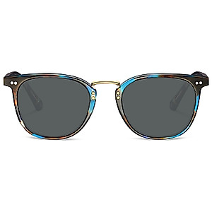 CARFIA Small Face Acetate Polarized Sunglasses for Women UV Protection, Retro Trendy Eyewear Metal Bridge Brow Ladies Sunnies