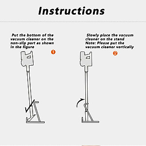 Fdit Vacuum Cleaner Stand V6 Rack V7 Organizer V10 Holder Bracket Storage Shelf Poster Stand Vacuum Sweeper Holder (Black)