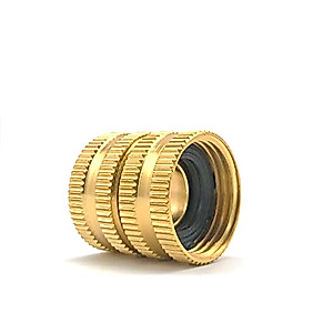 3 Pack 3/4" Aluminium Garden Hose Connector with Dual Swivel, Double Female Swivel Quick Connector Adapter(Female)