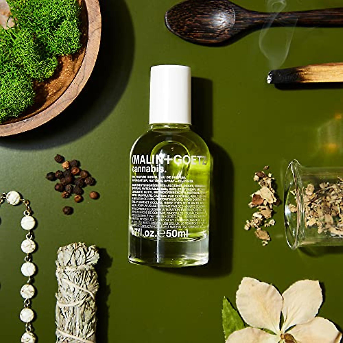 Malin + Goetz Cannabis Eau de Parfum, 1.7 Fl. Oz. – Men & Women's Perfume, Rich & Earthy Fragrance, Scented Perfume, Lingering Smoky Scent, Vegan & Cruelty Free