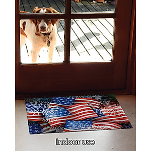 Toland Home Garden 800047 Sparkling Old Glory Summer Door Mat 18x30 Inch 4th of July Outdoor Doormat for Entryway Indoor Entrance