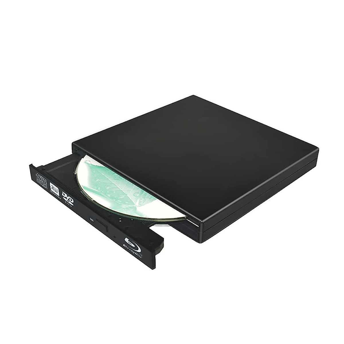 VSVABEFV External USB Blu Ray Drive, Ultra-Slim BD/CD/DVD-ROM CD/DVD-RW Blu Ray Burner Player Rewriter for Laptop/MacBook/Desktop, Portable Blu-Ray Drive Compatible with Windows XP/7/8/10/X MacOS