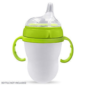 Sippy Cup Soft Spout Transitional Nipple Kit for Comotomo Baby Bottles, 5 oz and 8 oz
