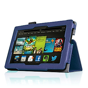 Fintie Folio Case for Kindle Fire HD 7" (2013 Old Model) - Slim Fit Folio Case with Auto Sleep/Wake Feature (Will only fit Amazon Kindle Fire HD 7, Previous Generation - 3rd), Navy