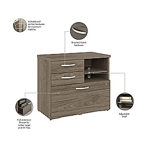 Bush Business Furniture Hybrid Office-Furniture, Black Walnut