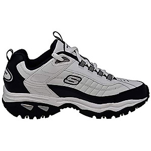Skechers Men's Energy Afterburn Lace-Up Sneaker, White/Navy, 11