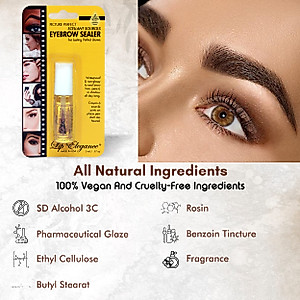 Lip Elegance Eyebrow Sealer - Clear Eyebrow Gel for Picture Perfect Eyebrows - Waterproof Eyebrow Brow Gel for Extreme Hold - 0.17 oz Eyebrow Setting Gel