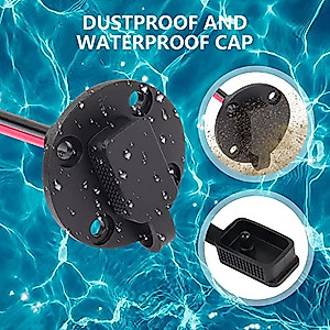 CERRXIAN 30cm 12AWG SAE to SAE Socket Sidewall Port Panel Mount Solar Cable, SAE Quick Connect Harness Cable(4-Pack)