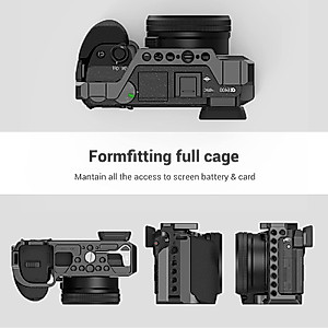 SmallRig Cage with Silicone Handgrip & Cold Shoe for Sony a6100, a6300, a6400-3164