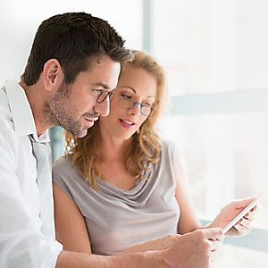 ThinOptics unisex-adult Reading Glasses + Black Universal Pod Case | Clear Frames, 2.50 Strength Readers Clear Frames / Black Case, 44 mm