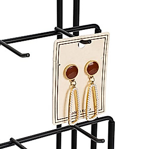 DGWJSU Earring Display Stands for Selling , Earring Rack Display Holder Stand, Jewelry Display for Selling Earring Cards, Bracelets, Hair Accessories, Rings, Necklaces 15"W x 6"D x 15.5"H (30 Hooks)