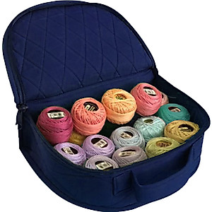 Yazzii Oval Sewing Box - Portable & Multipurpose Storage Bag Organizer - Sewing Supplies Organizer for Thread Spools, Needles, Beads, Embroidery Floss, Fabric Pieces & More!