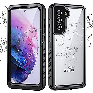 Samsung Galaxy S21 FE 5G Waterproof Case with Built-in Screen Protector Dustproof Shockproof Drop Proof Phone Rugged Full Body Underwater Protective Cover for Samsung Galaxy S21 FE 5G 6.4" Black