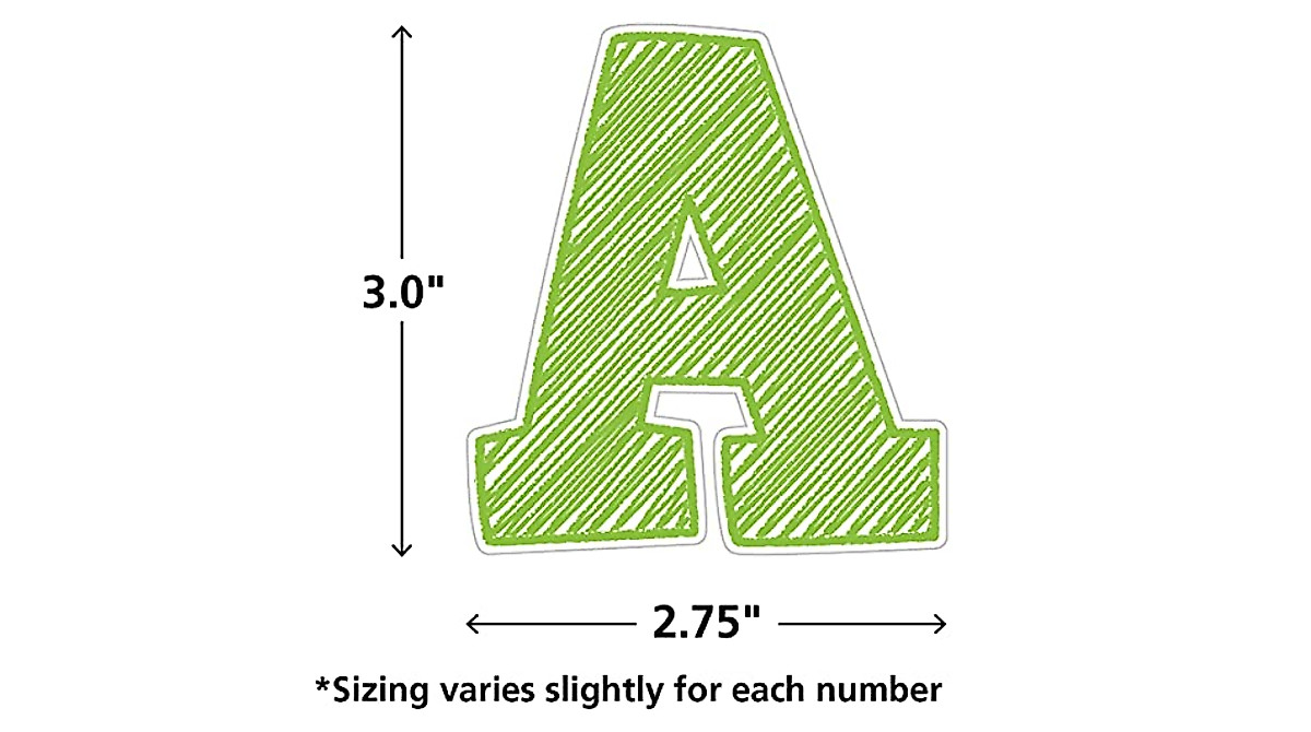 Scribble Bold Block Magnetic Letters - 55 Durable Pieces