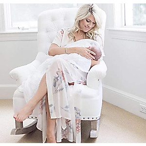 Natemia Muslin Swaddle Blankets | Large 47 x 47 inches (2 Pack)| Lightweight and Breathable Bamboo Baby Swaddle Wrap | Great