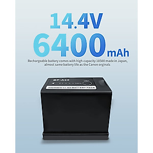 Fully Decoded Replacement Battery for Canon BP-A60 Compatible with EOS C200,EOS C70,C200B,C220B,EOS C300 Mark II,C300 MK III,C500 Mark II,X605 XF705 4K UHD(A60)