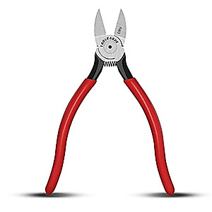 TOOLEAGUE Wire Flush Cutters, 7-inch C-RV Ultra Sharp Flush Cut Pliers, Heavy Duty wire cutters for crafts,artificial flowers,Jewelry Making, Electrical & Any Clean Cut Needs