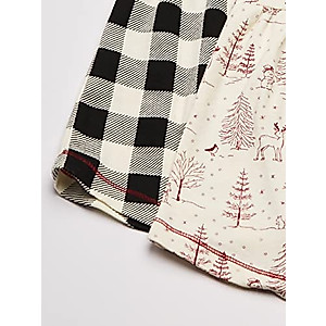 Touched by Nature Girls, Toddler, Baby and Womens Organic Cotton Short-Sleeve and Long-Sleeve Dresses, Winter Woodland Long Sleeve, 3-6 Months