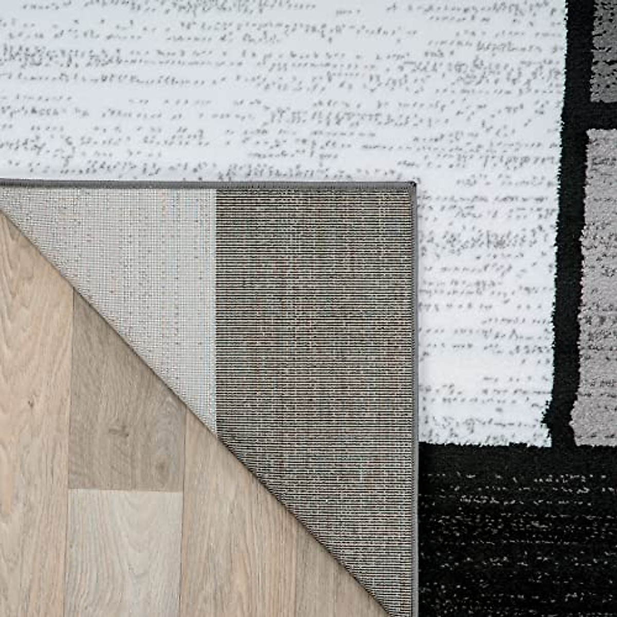 Rugshop Contemporary Modern Boxes for Home Office,Living Room,Bedroom,Kitchen Non-Shedding Area Rug 7' 10" X 10' 2" Gray