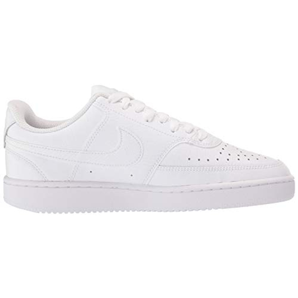 Nike Women's Court Vision Low Sneaker, White/White-White, 8.5 Regular US