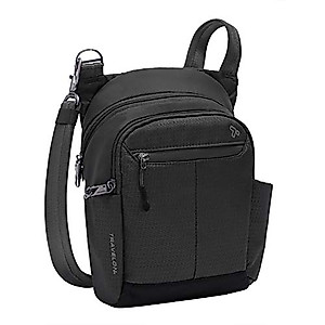 Travelon Anti-Theft Active Tour Bag, Black, 9 x 11 x 3.5