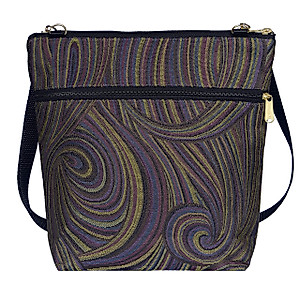 Danny K. Women's Tapestry Bag Crossbody Handbag, Maggie Purse Handmade in the USA (Vincent/Purple)