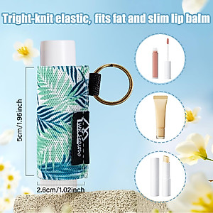 WK IEASON - Lip Balm Holder Keychain Clip On Lipstick Sleeve Chapstick Sleeve Holder Keychain (Leox3)