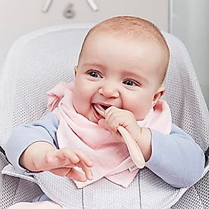 BEABA First Stage Baby Feeding Spoon Set, The Original Soft Tip Silicone Spoons for Babies, Gum Friendly BPA Lead Phthalate and Plastic Free, Great Gift Set (4 Pack), Rose